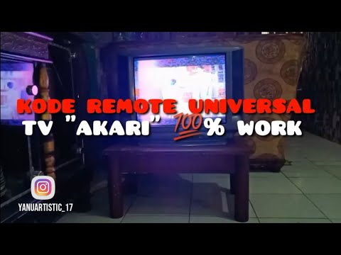 Kode remote tv Akari tabung | cara setting nya
