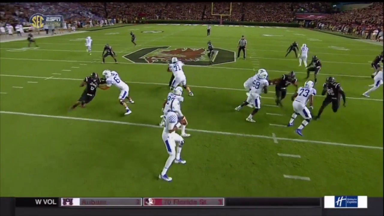 2017 USC vs Kentucky - Skai Moore Interception - YouTube