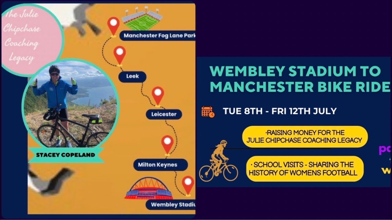 WEMBLEY to MCR CYCLE for the Julie Chipchase Coaching Legacy and Paving ...