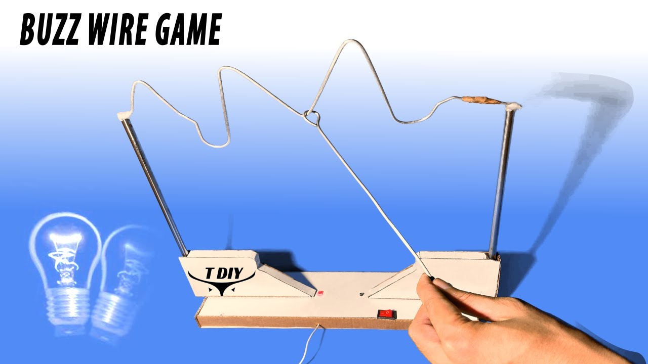 Make Buzz Wire from Cardboard at home - YouTube