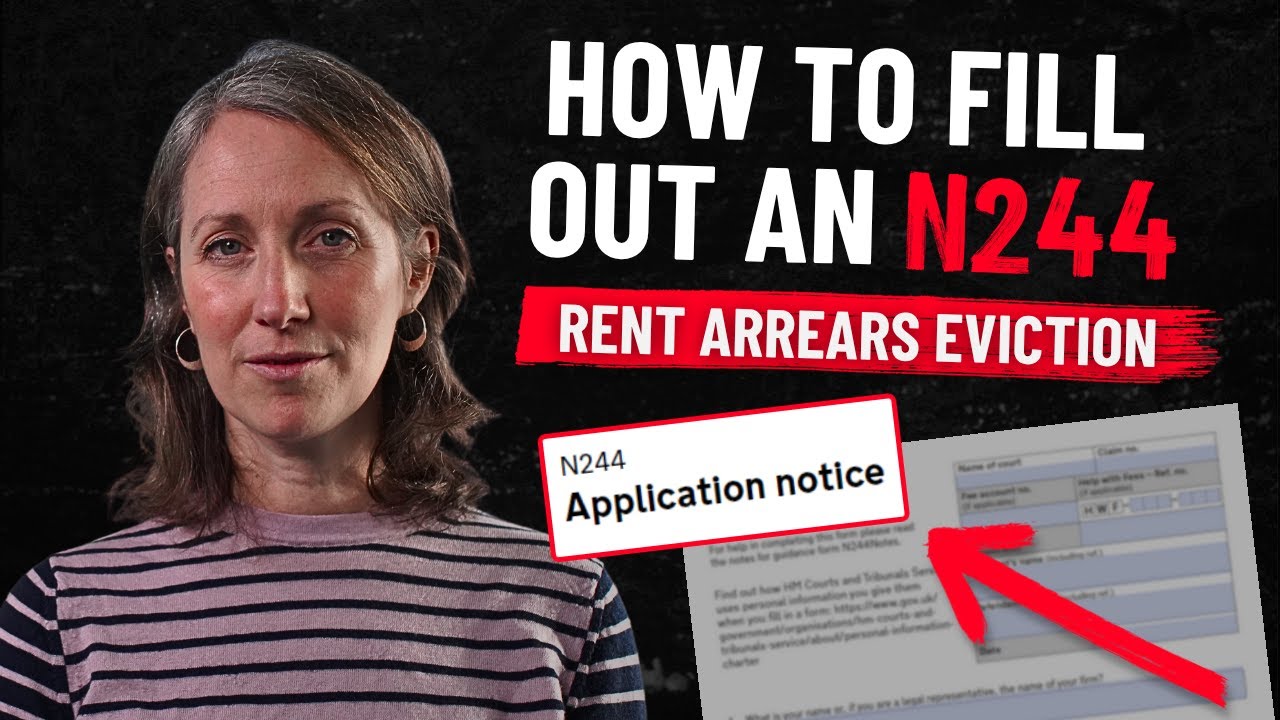 How to fill out form N244 to stop eviction for rent arrears | Shelter - YouTube