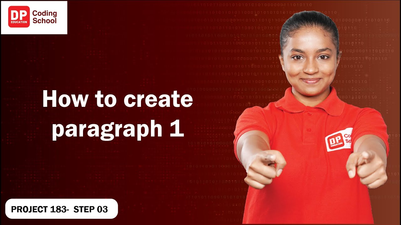 Project 183 Step 3 - How to create paragraph 1 - YouTube