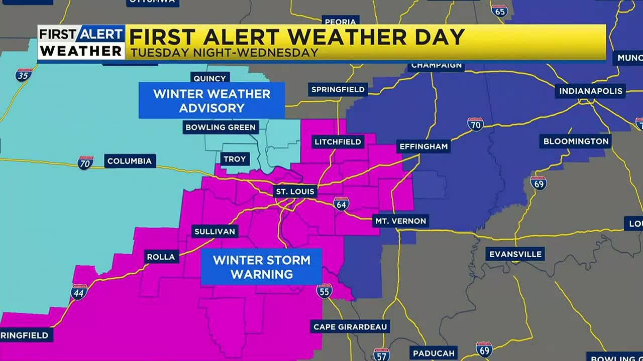 Fist Alert Weather Day For Snow Tuesday night & Wednesday - YouTube