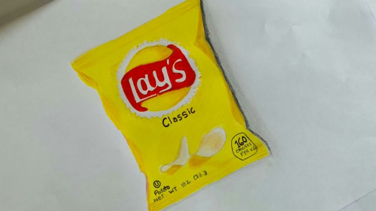 How to Draw Realistic Drawing || Lay’s Chips Bag Drawing || Art ...