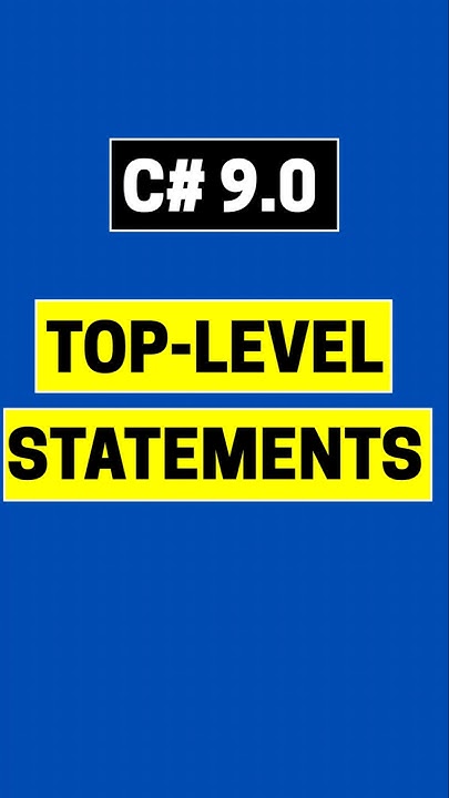 Top-level statements | C# Tutorial | .NET #shorts #csharp #programming - YouTube