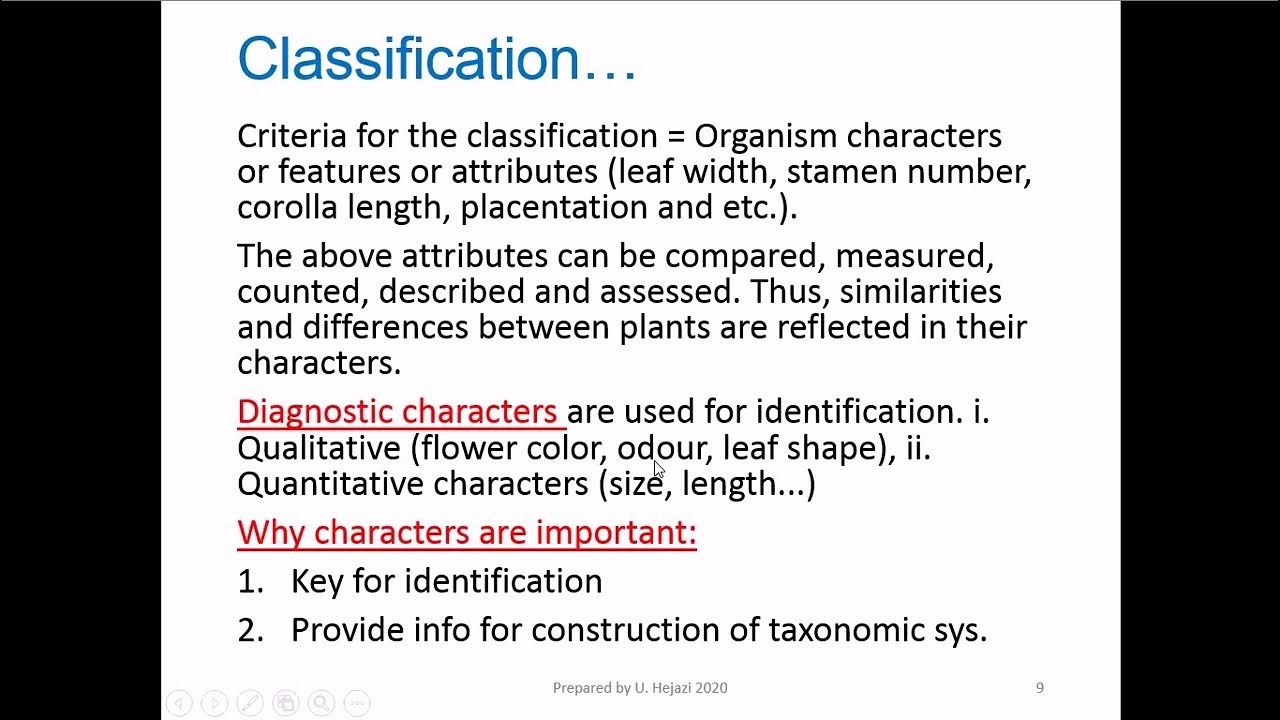 4. Classification, aim, advantages and characters - YouTube
