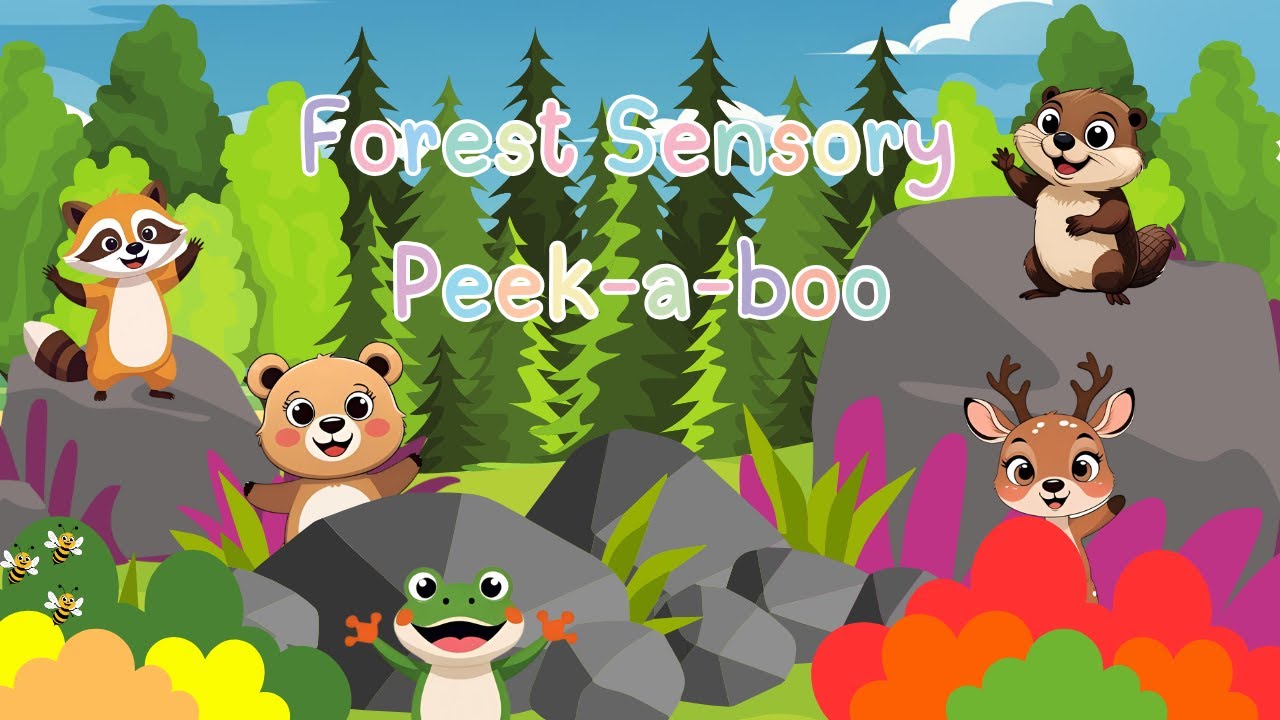 Peek-a-boo Forest Animals | Calming Sensory Video for Babies and ...