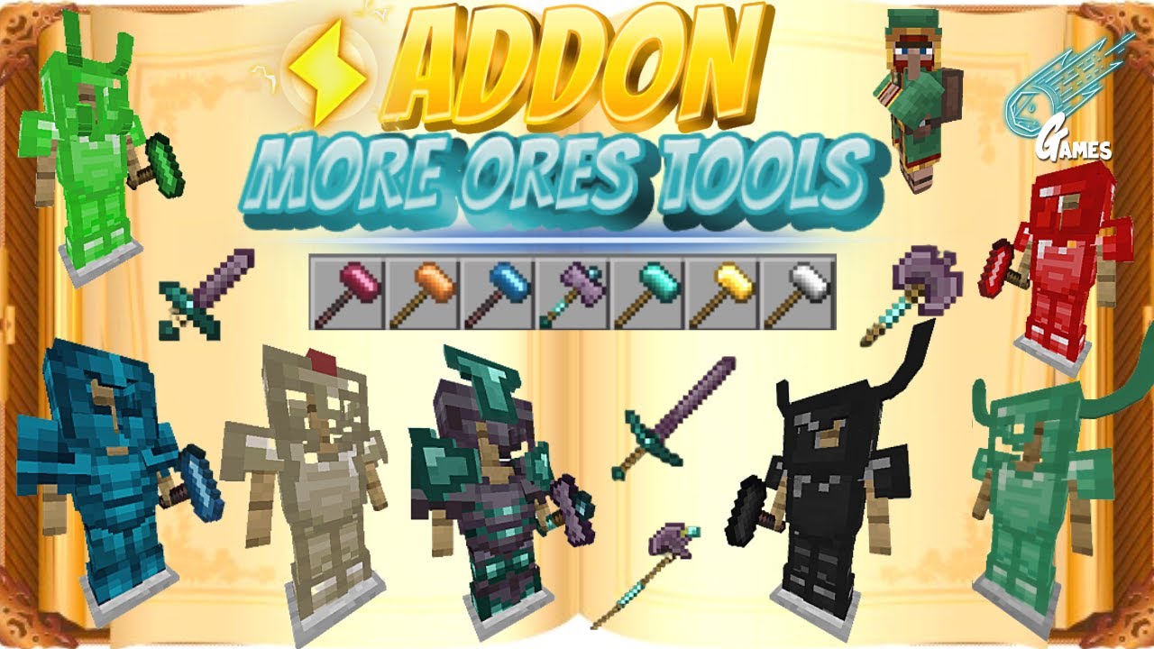 ⚒⛏💎 ADDON MORE ORES TOOLS para Minecraft Pe / Bedrock +1.19 ⚒⛏💎 - YouTube
