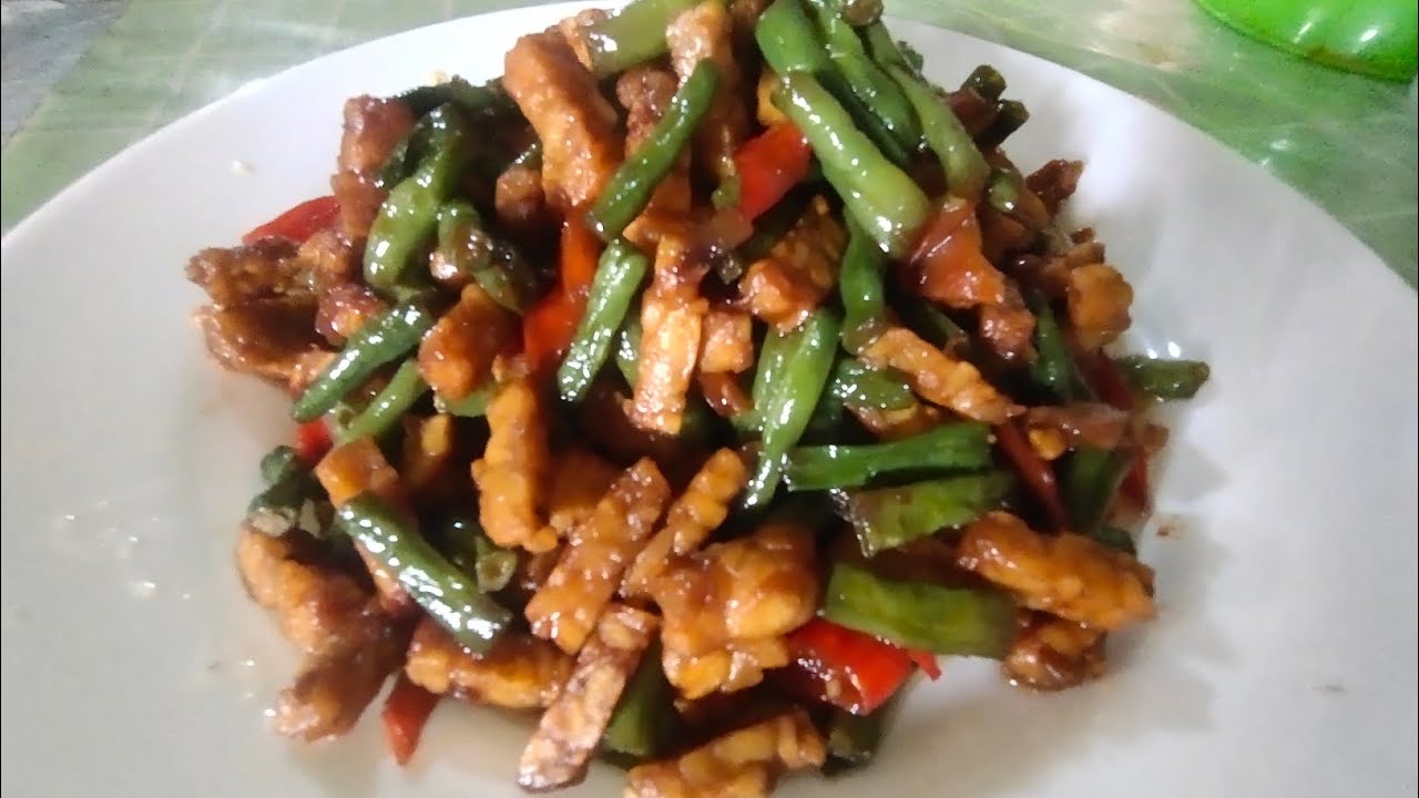 Ide menu masakan ,, Tumis tempe kacang panjang, ikan layang goreng# ...