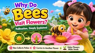 🐝 Why Do Bees Visit Flowers? 🌸 | EPISODE 7 Pollination Explained for Kids | Mimi’s Science Adventure