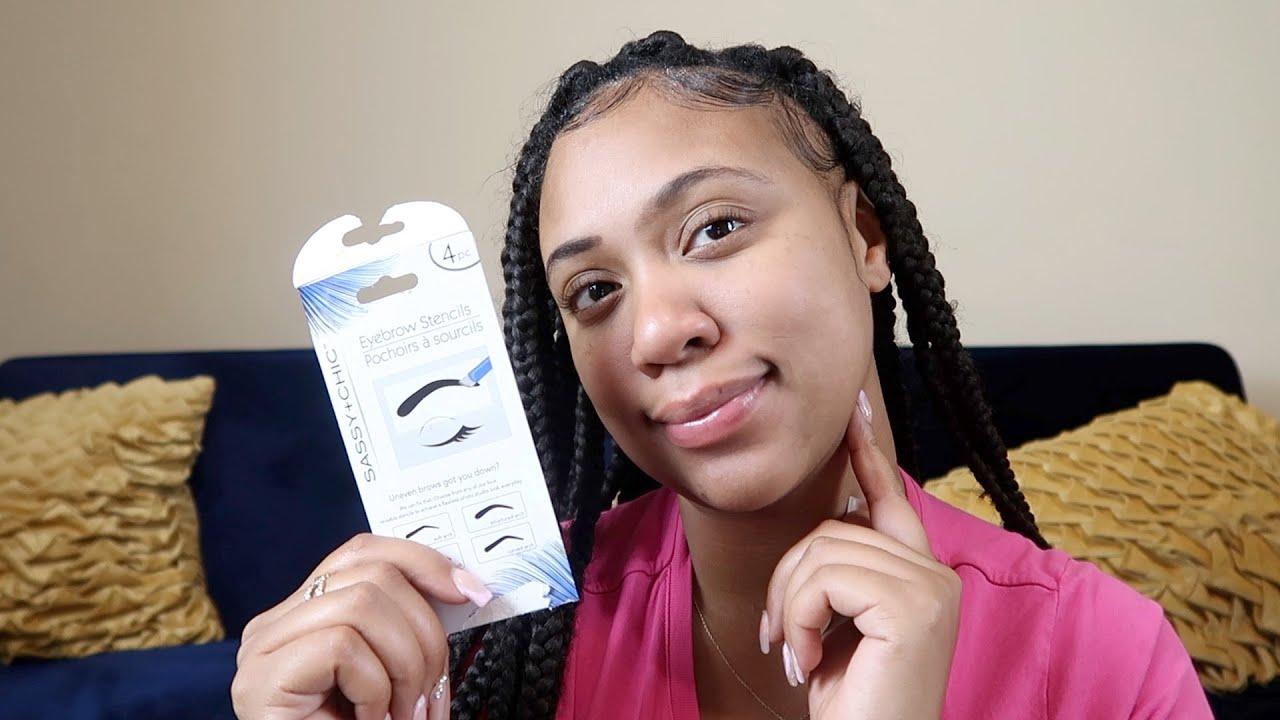Dollar Tree Eyebrow Stencils REVIEW - YouTube