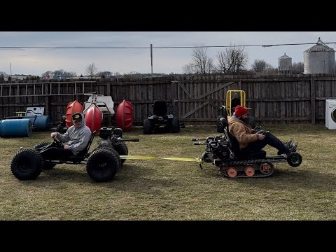 Tracked Chair Vs Dually Kart - YouTube