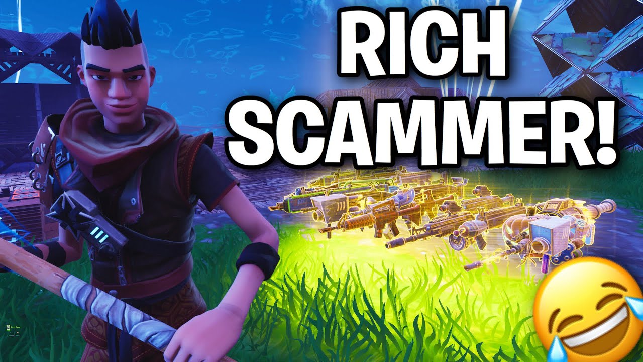 Spoiled RICH KID!! Scams himself 😂 (Scammer Get Scammed) Fortnite Save ...