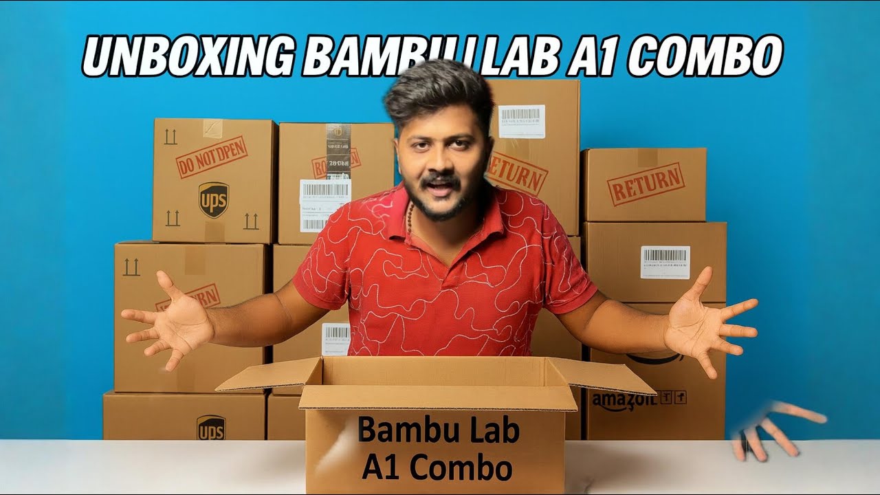 BAMBU LAB A1 COMBO UNBOXING & FIRST LOOK | 4 Color Printing | Is it ...