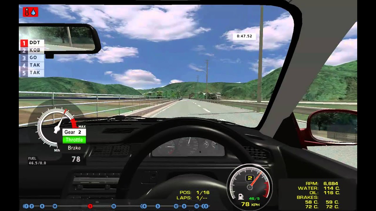 rFactor initial d ultimate stage eg6 test drive - YouTube