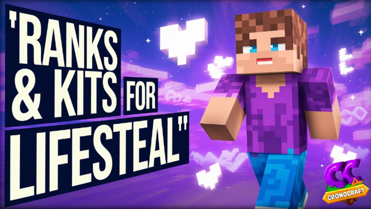 "LifeSteal Server" Ranks And Kits.... { MEDIA , GOD , SLAYER } - YouTube