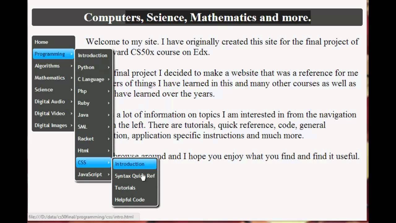 CS50x Final Project - YouTube