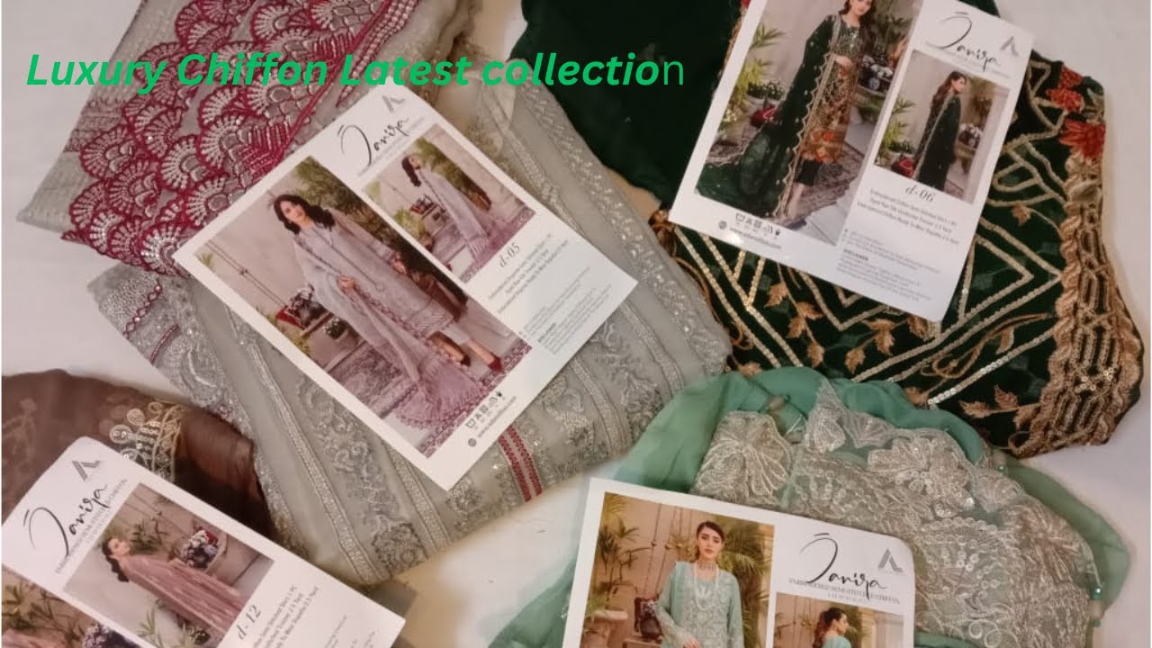 Chiffon Semi Stitched embroidered new collection || Eid Collection 2023 ...