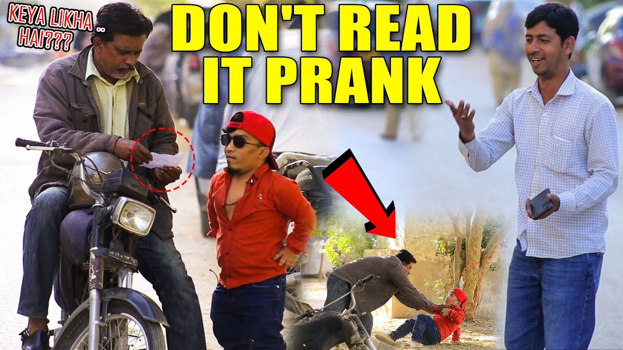 Don't Read It PRANK - @NewTalentOfficial - YouTube