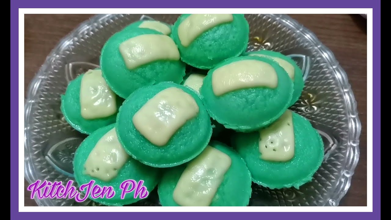 PUTO PANDAN RECIPE / QUICK AND EASY PUTO PANDAN WITH CHEESE | Kitch-Jen ...