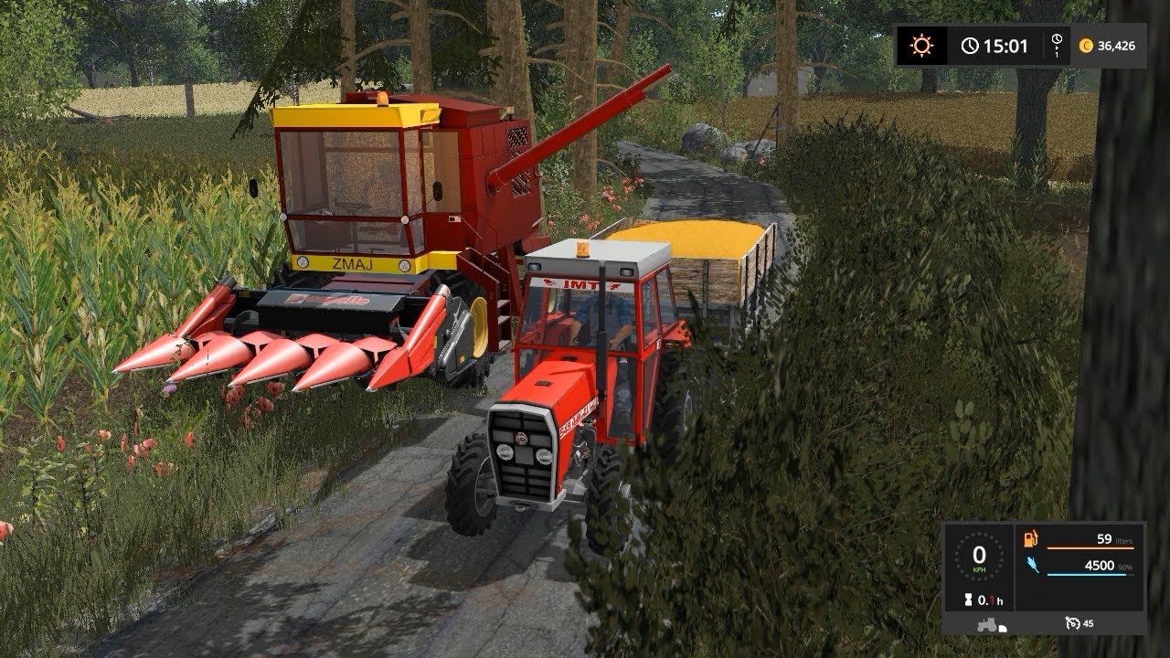 Corn harvest *timelapse* | Small Farm | Farming Simulator 2017 ...