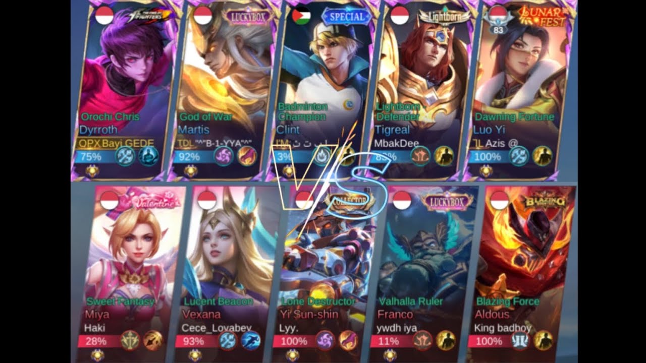 Dahyan Vs Tiktokers ML - YouTube