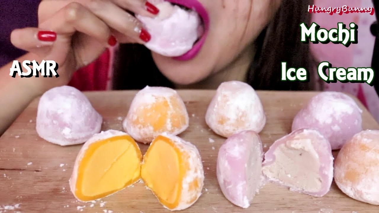 ASMR Mochi Ice Cream Party Eating Sounds もちアイスクリーム - YouTube