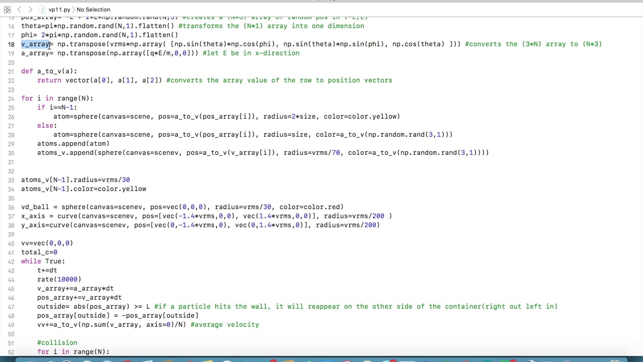 Drift Velocity Vpython - YouTube