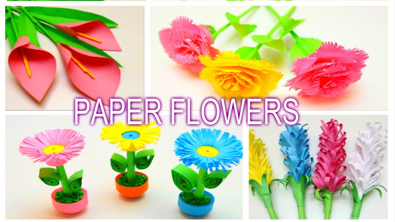 PAPER FLOWERS CRAFT IDEAS EMMA DIY #77 - YouTube