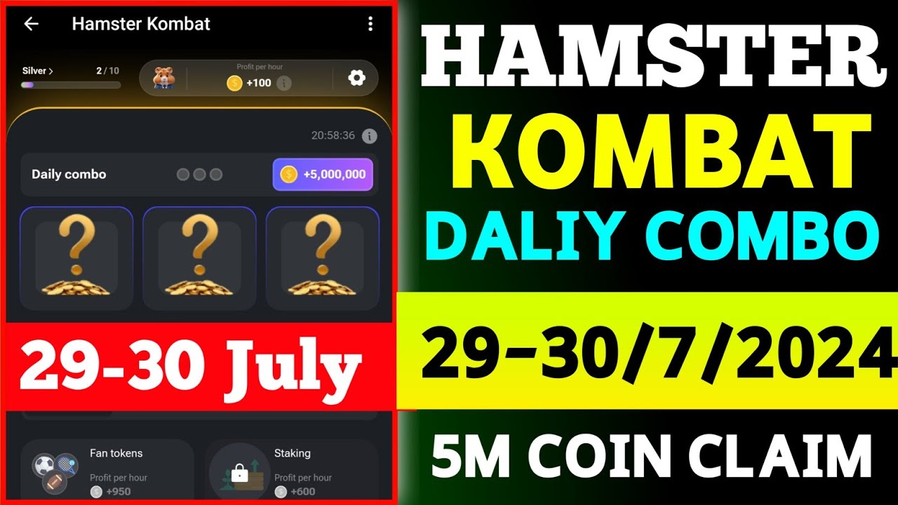 Hamster Kombat Daily Combo Cards Today 29-30 July / Hamster Kombat ...