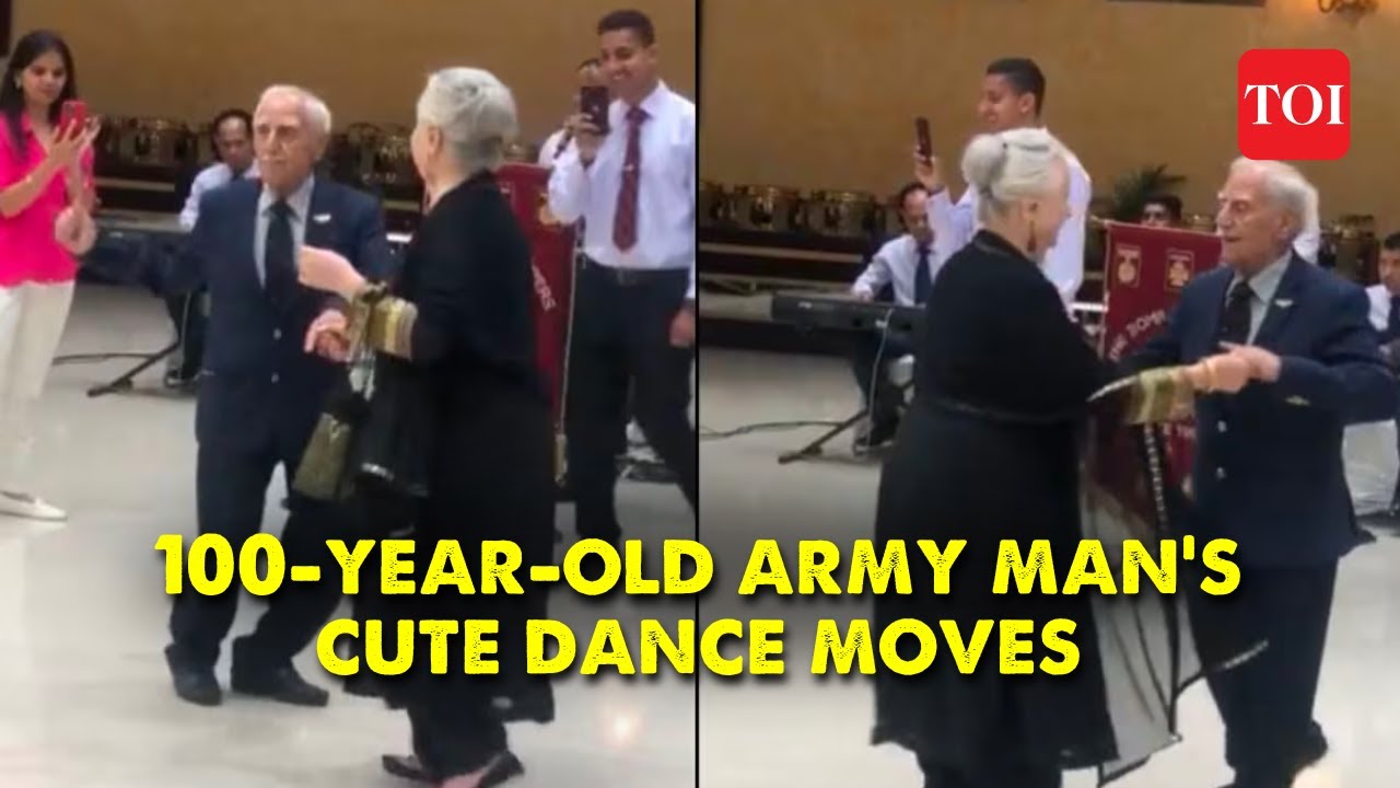 Oldest Paratrooper Lt. Gen. Sharma's Joyous Dance on 100th Birthday ...