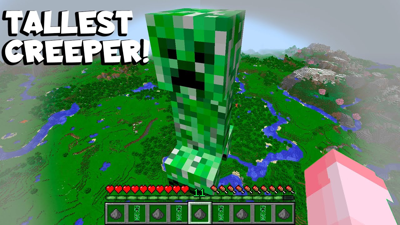 What HAPPENED to THIS MOST TALLEST CREEPER in Minecraft ! BIGGEST ...