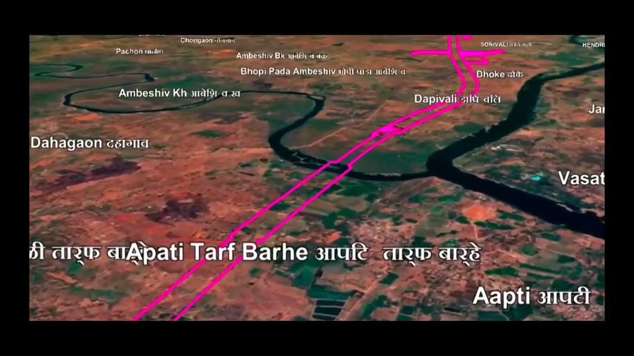 Delhi Mumbai expressway passing from Titwala Ambivali Badlapur section ...