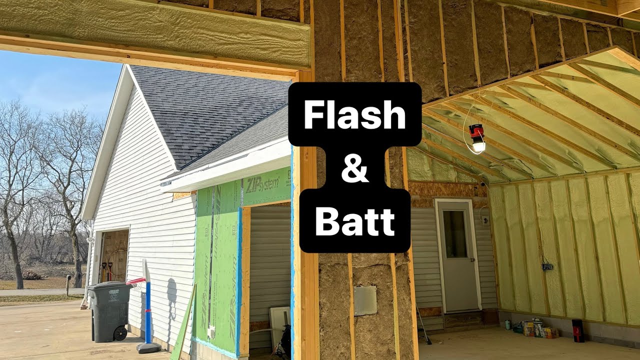 Flash and Batt GARAGE insulation // Rockwool Comfortbatt R15 // Garage ...