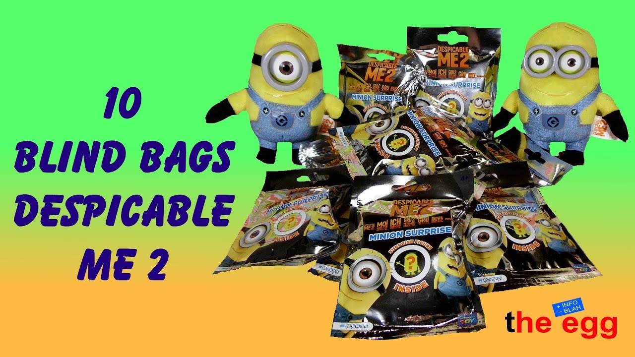 10 Blind Bags DESPICABLE ME 2, Minion Surprise Figure inside opening ...