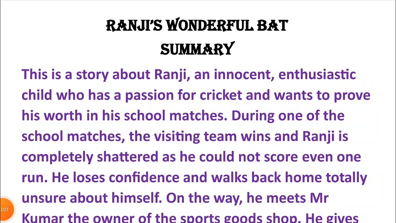 Ranji s Wonderful Bat Class 8 Summary In Short Paragraphs Of New Gems Ranji s Wonderful Bat Class 8 Summary In Short Paragraphs Of New Gems