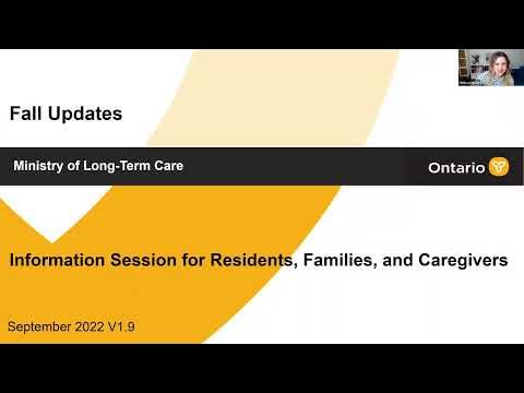 Ontario Ministry of Long-Term Care Information Session with Residents ...
