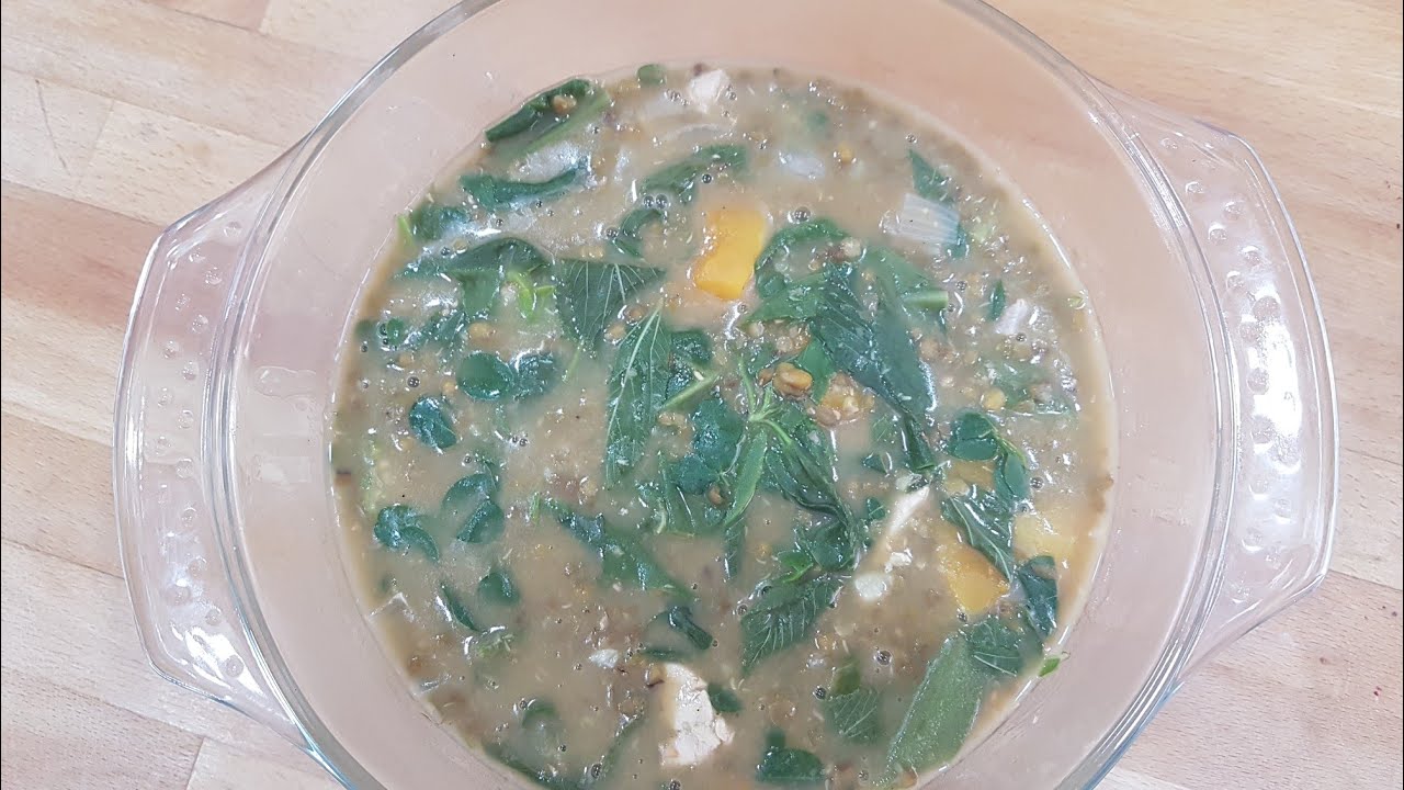 How to make monggo with alugbati, malunggay and saluyot - YouTube