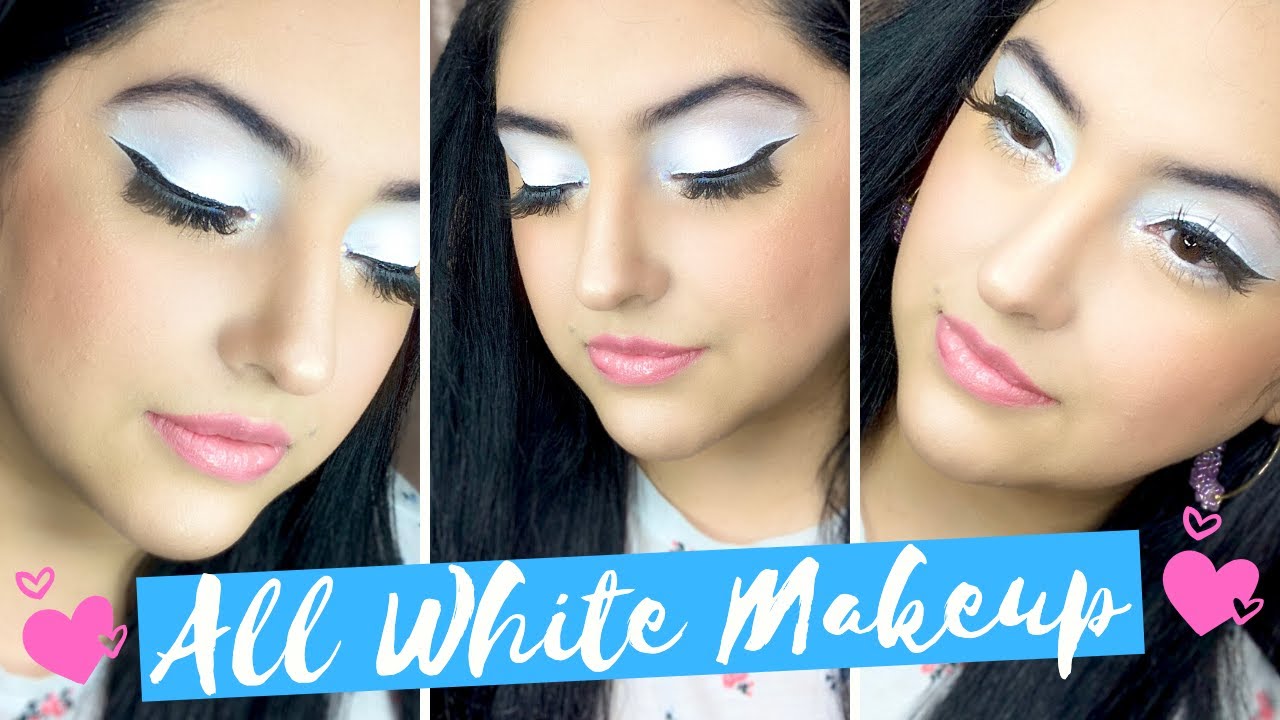 ALL WHITE MAKEUP "TENDENCIA DE INSTAGRAM" FT. BEAUTY LATINAS SQUAD ...