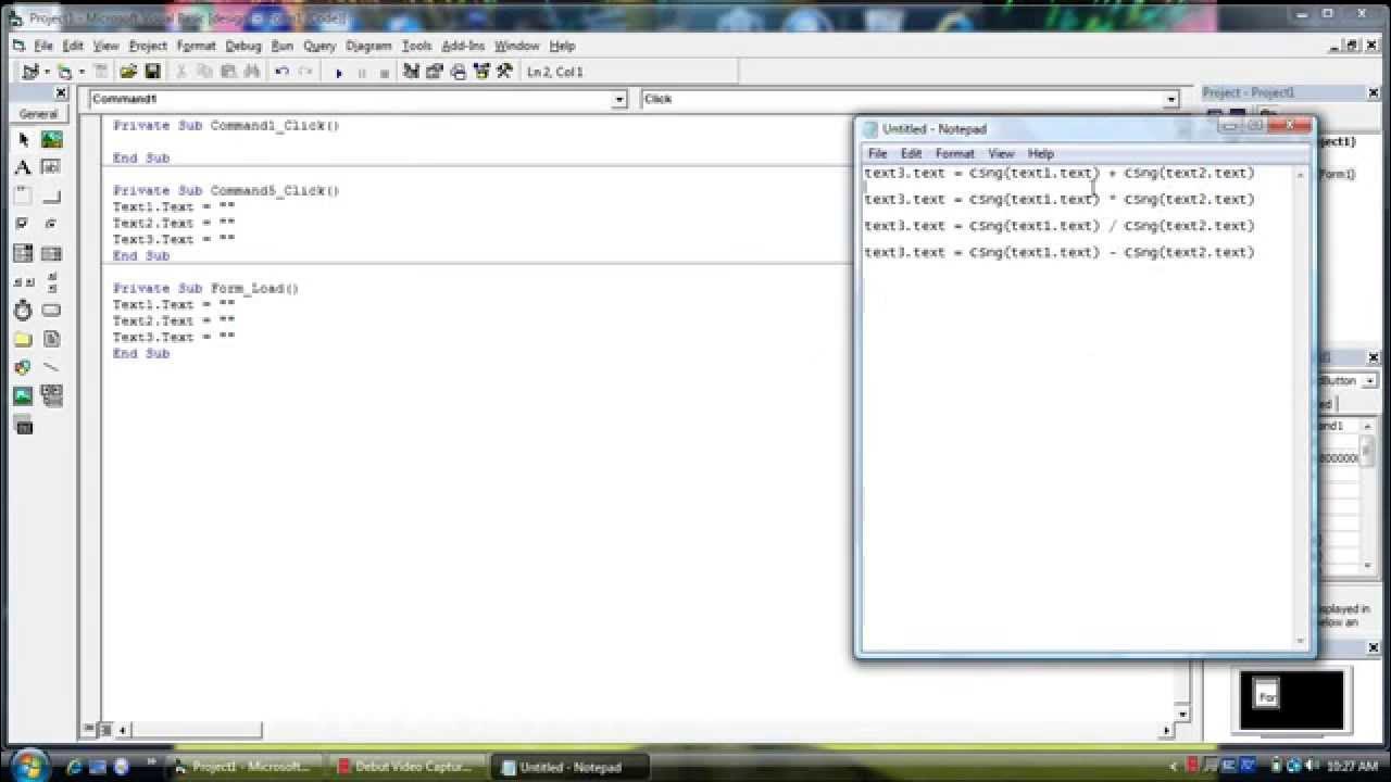 How to make a Calculator in Visual Basic 6 - YouTube