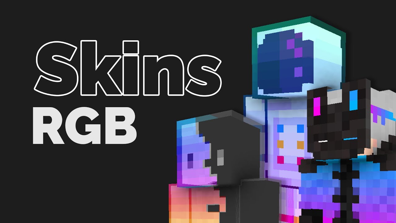 🚥 25 SKINS RGB para MINECRAFT - YouTube