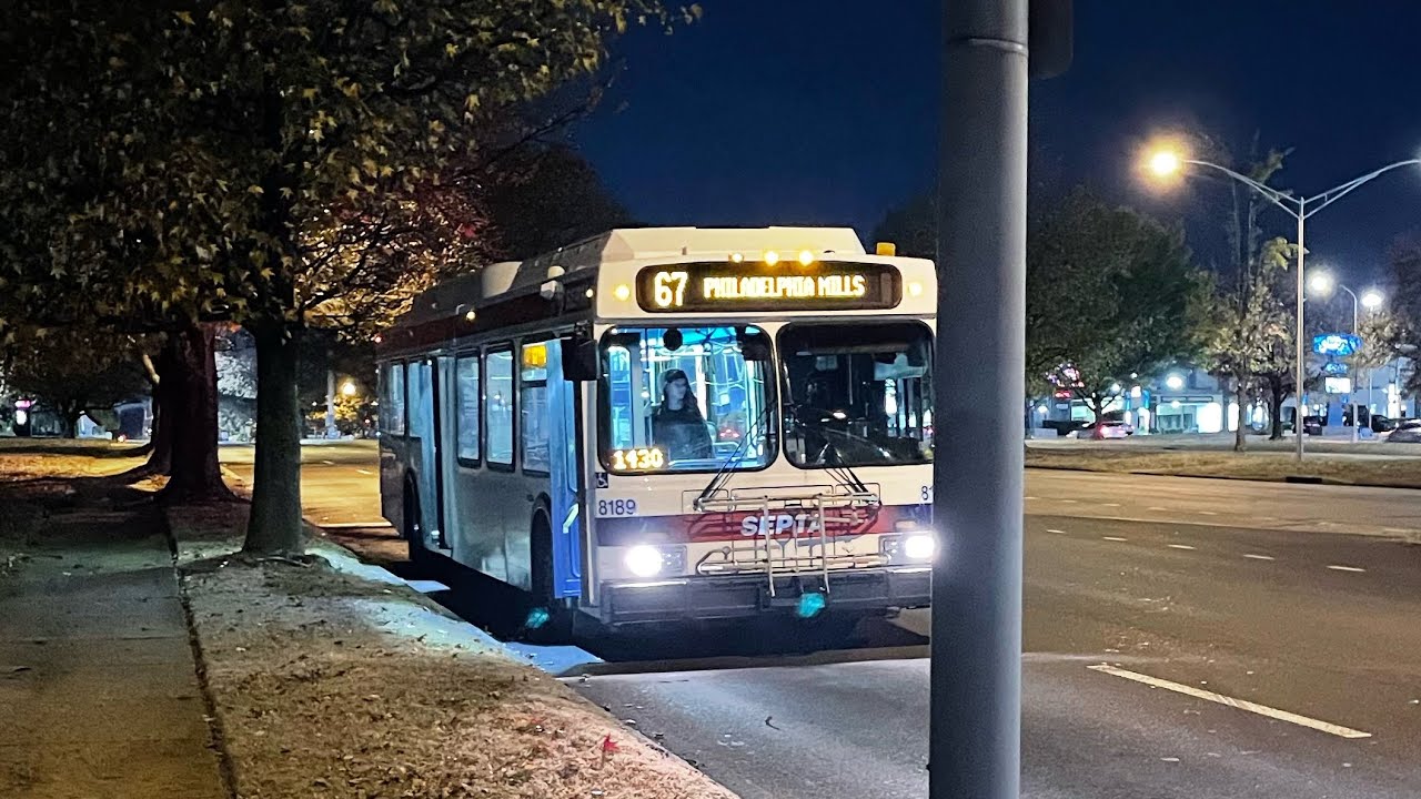 Ride on SEPTA 2008 new flyer DE40LF #8189 on route 67 to Philadelphia ...