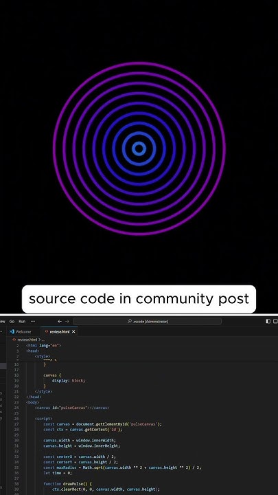 Hypnotic Pulse Effect with HTML, CSS & JS 🔥 | Create Stunning Animations 💻 #shorts #webdesign ...