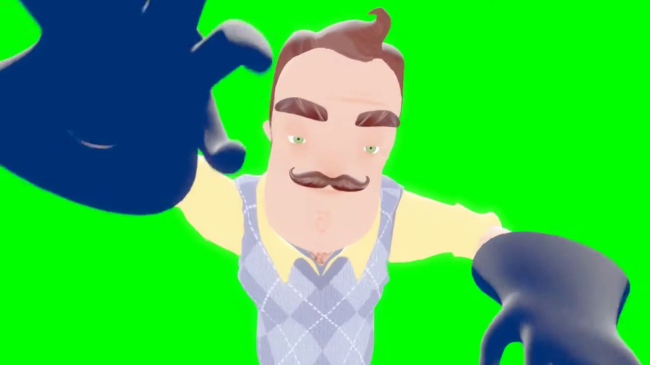 Hello Neighbor Grabbing - Free to use - Green Screen chroma key - YouTube