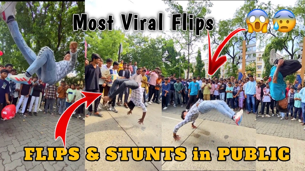 FLIPS & STUNTS in PUBLIC 😱🫣| ULTIMATE FLIPS COMPILATION | NAGPUR Street 2024 🔥 - YouTube
