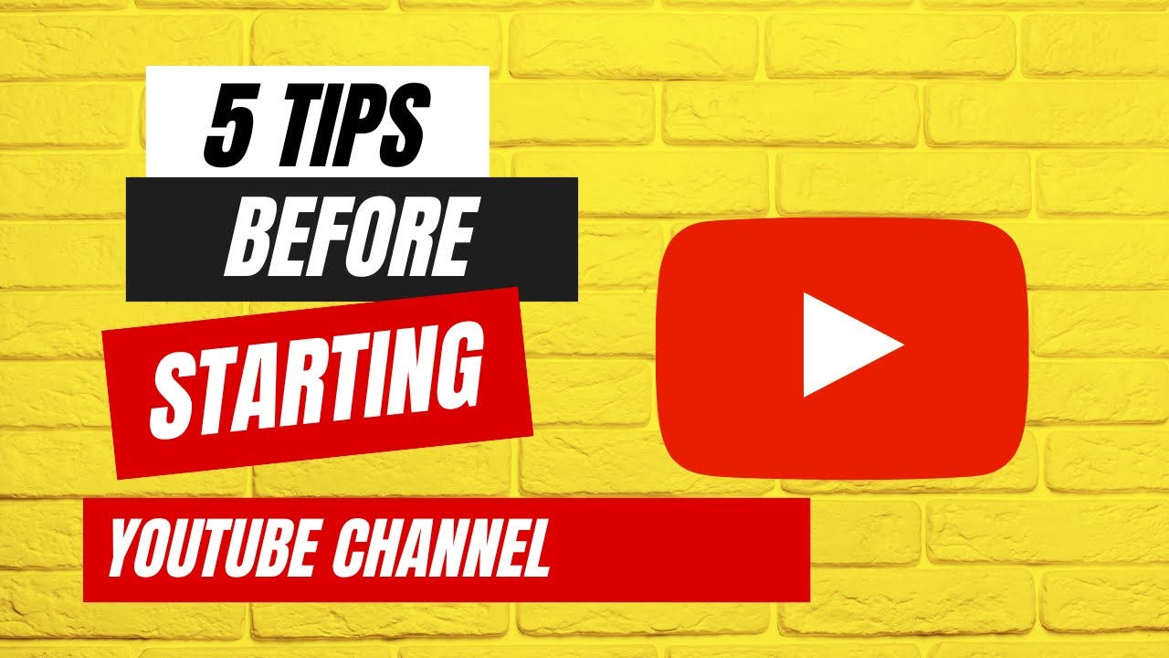 /5 tips before starting youtube channel/tips tricks to grow youtube ...