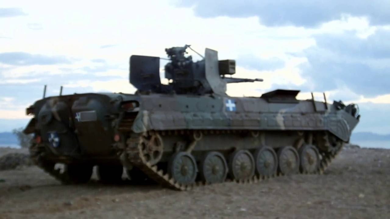 ZU23-2 mounted on BMP1 unusual firing full auto. - YouTube