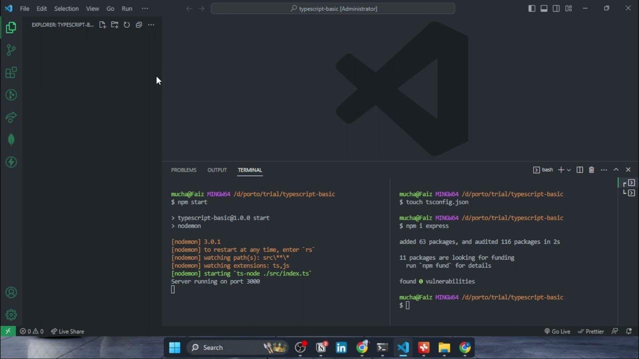 Start Project with TypeScript - YouTube
