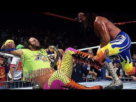 Jake "The Snake" Roberts cobra bites "Macho Man" Randy Savage:WWF ...