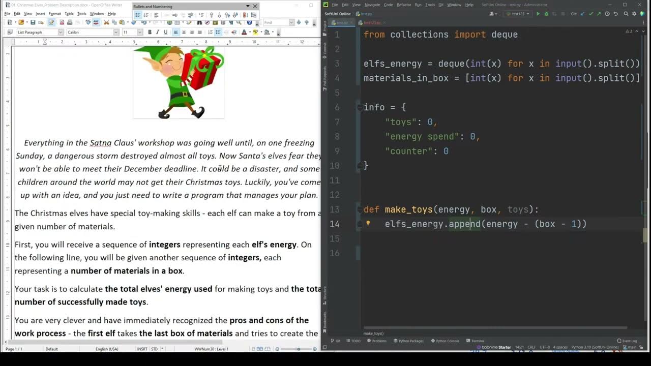 Softuni Advanced 01 Christmas Elves Python Advanced Retake Exam 15 December 2021 Youtube